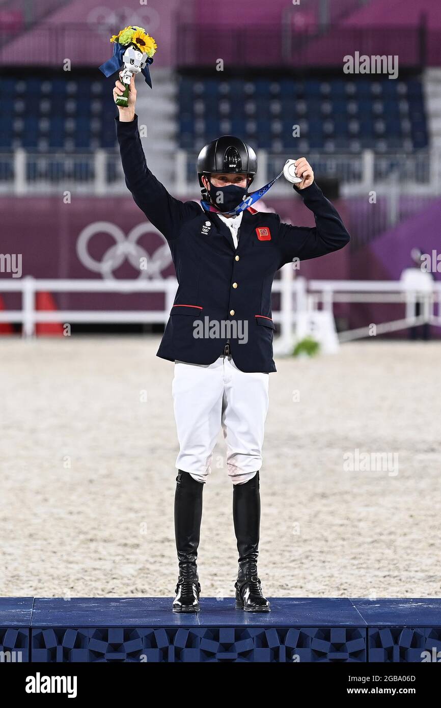 Tokyo, Japan. 02nd Aug, 2021. Eventing showjumping. Equestrian Park. 1 ...