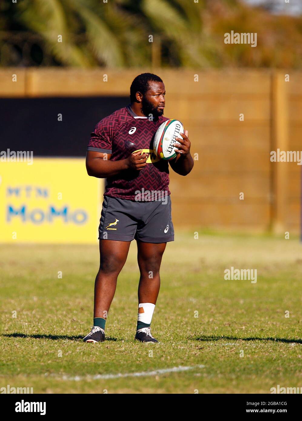 South Africa's Ox Nche during a training session at Western Province ...