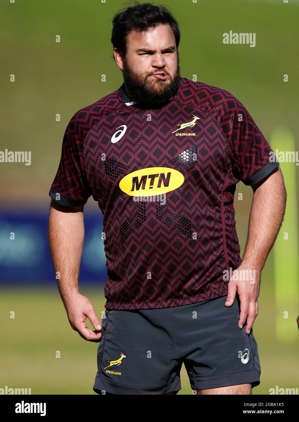 South Africa's Frans Malherbe during a training session at Western ...