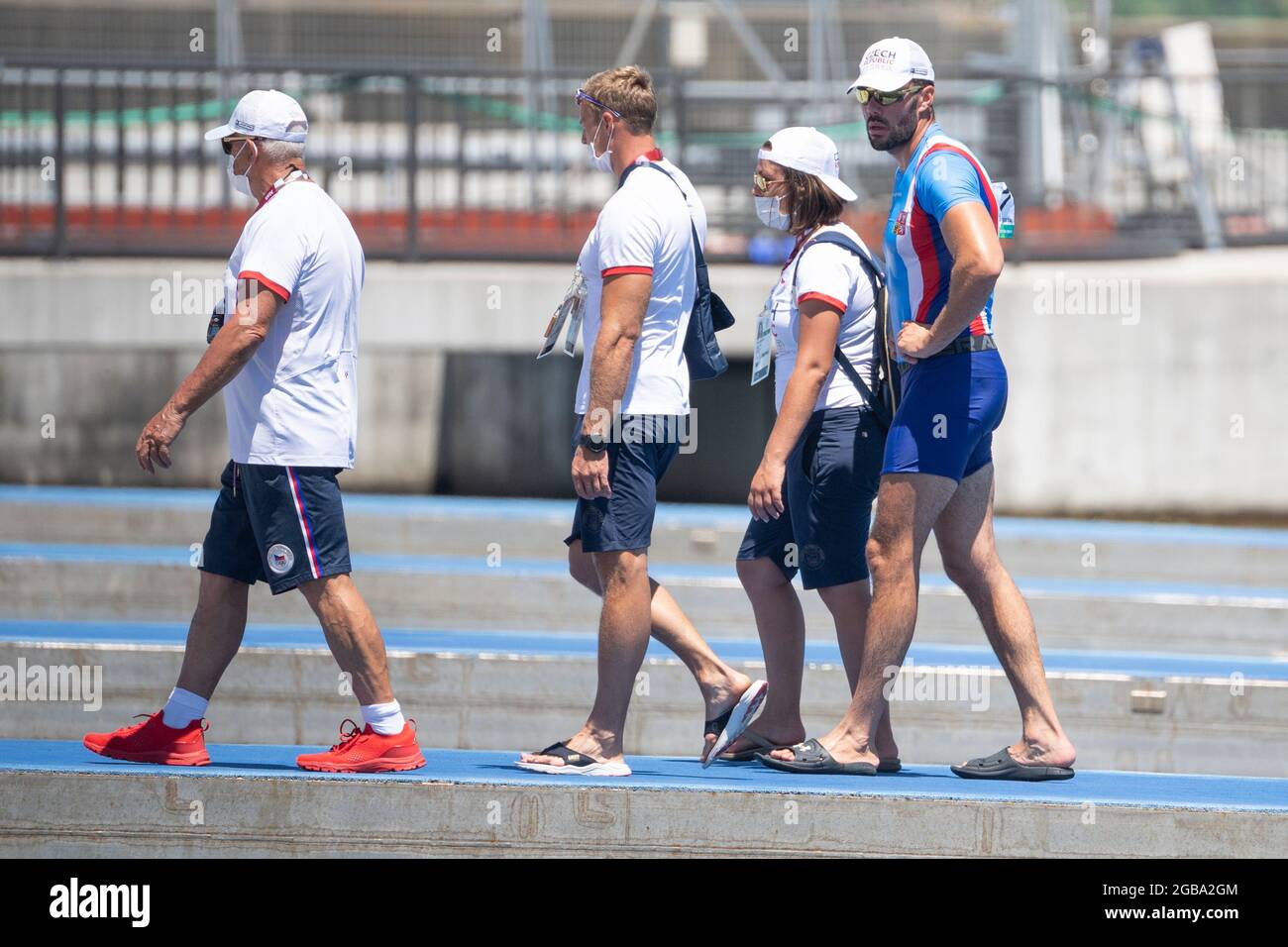 Tokyo, Japan. 03rd Aug, 2021. Czech sprint canoeist Josef Dostal, right ...