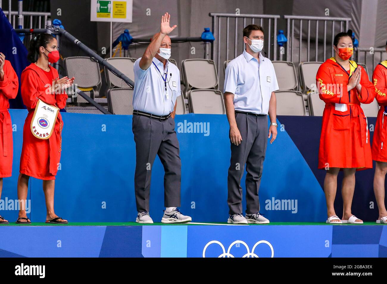 TOKYO, JAPAN - AUGUST 3: Maria Del Pilar Pena of Spain, referee ...
