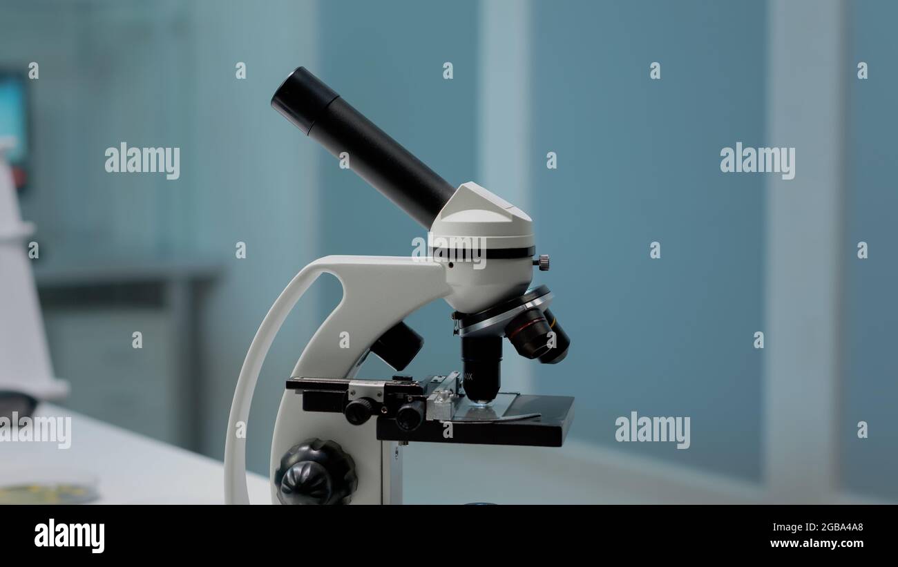Scientific microscope in professional research laboratory on desk ...