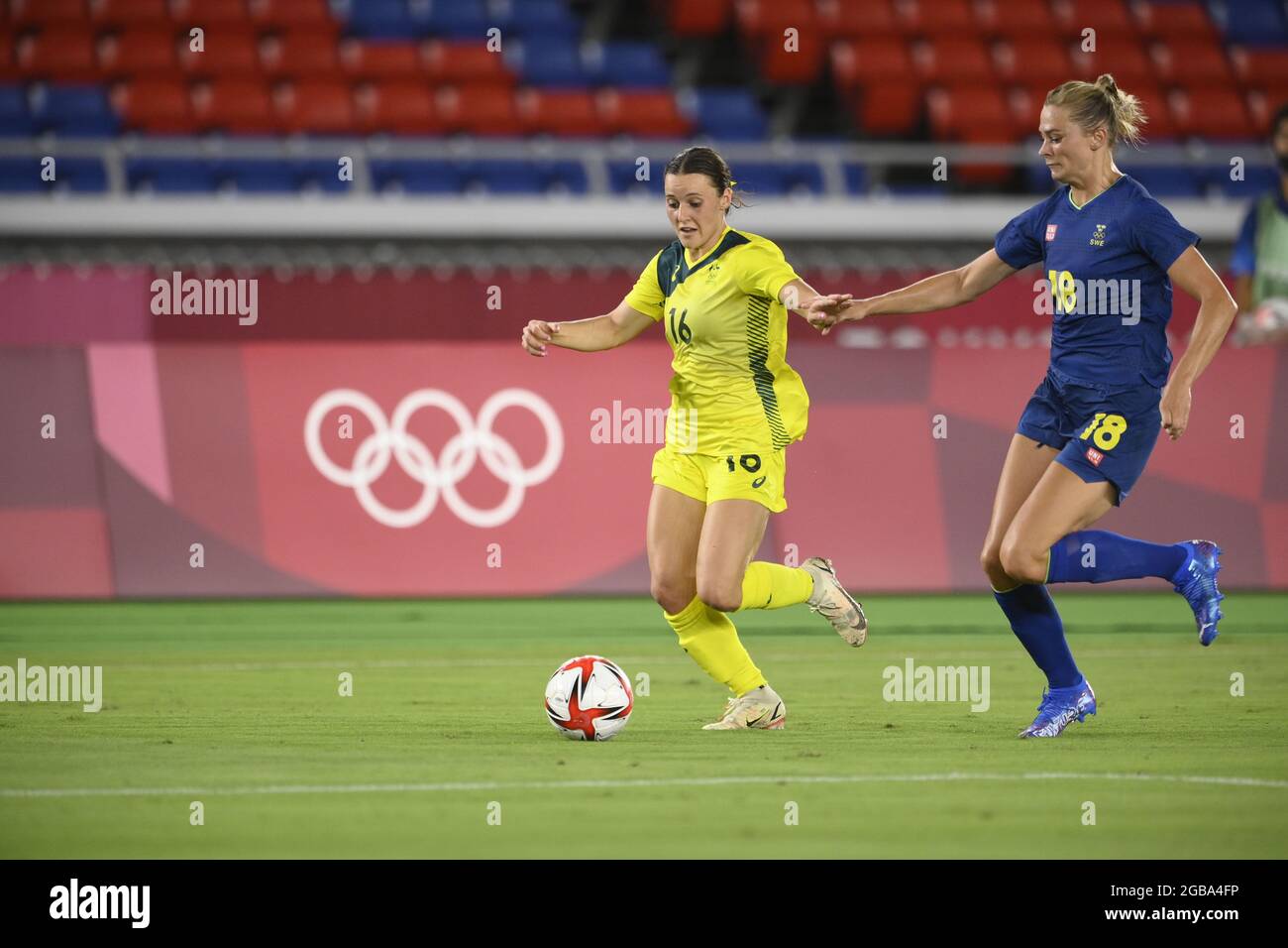 Hayley RASO (AUS) Fridolina ROLFO (SWE) during the Olympic Games Tokyo ...