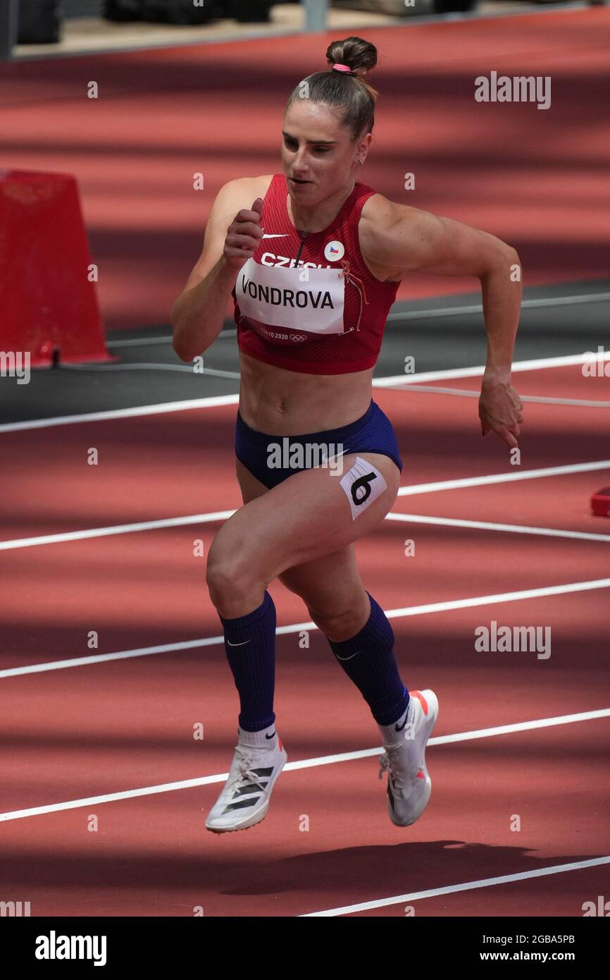 Tokyo, Japan. 03rd Aug, 2021. Czech athlete Lada Vondrova attends women ...