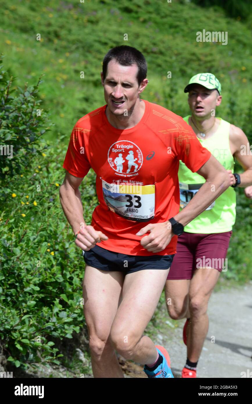 THYON, SWITZERLAND - JULY 31: Fabion Baghin of Switzerland in the Thyon ...