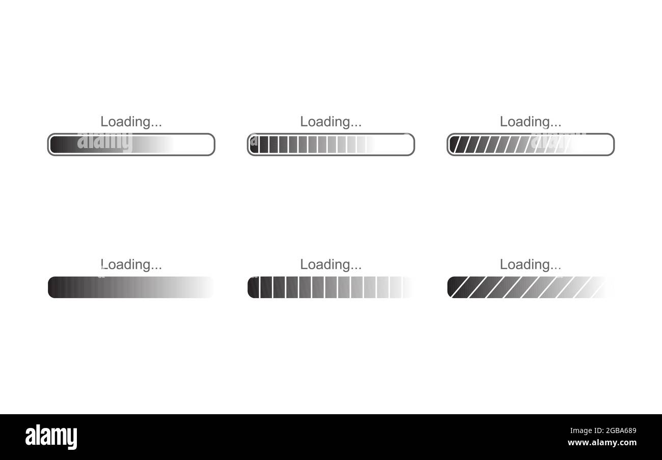 A set of vector icons for the loading bar. Flat style Stock Vector Image & Art - Alamy