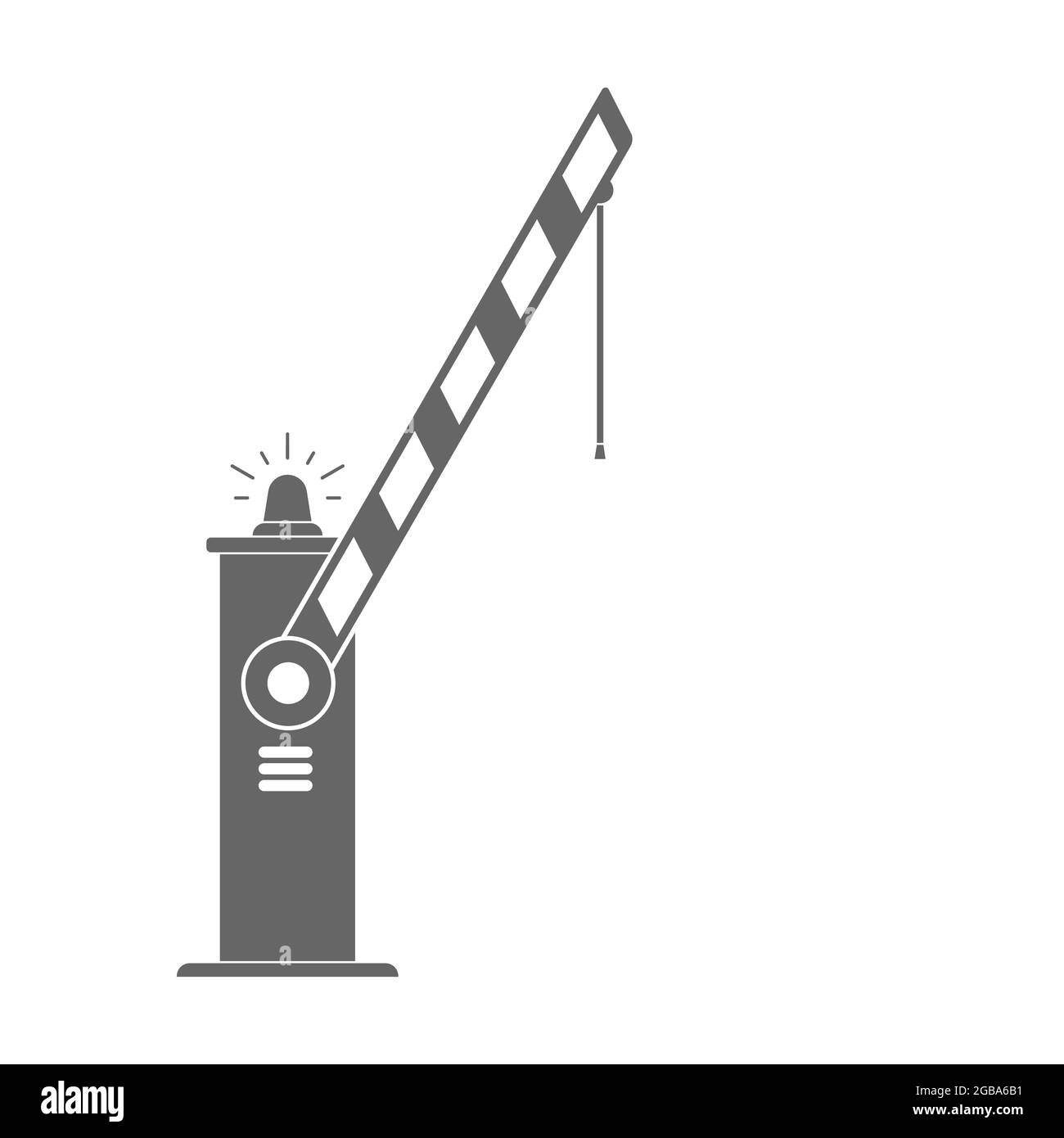 An open barrier. Vector illustration of the barrier. Flat style Stock ...