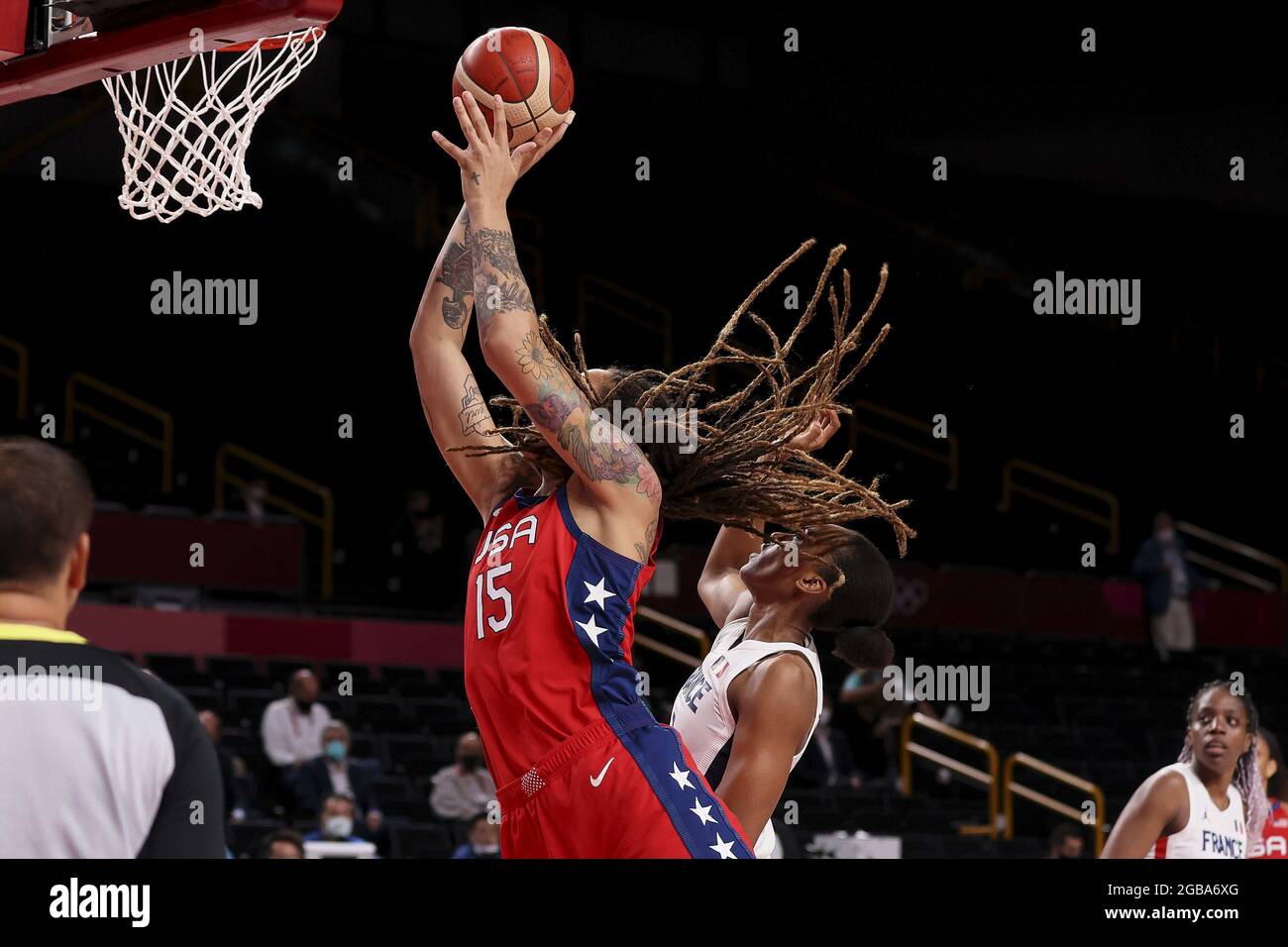 Brittney GRINER (15) of USA during the Olympic Games Tokyo 2020 ...