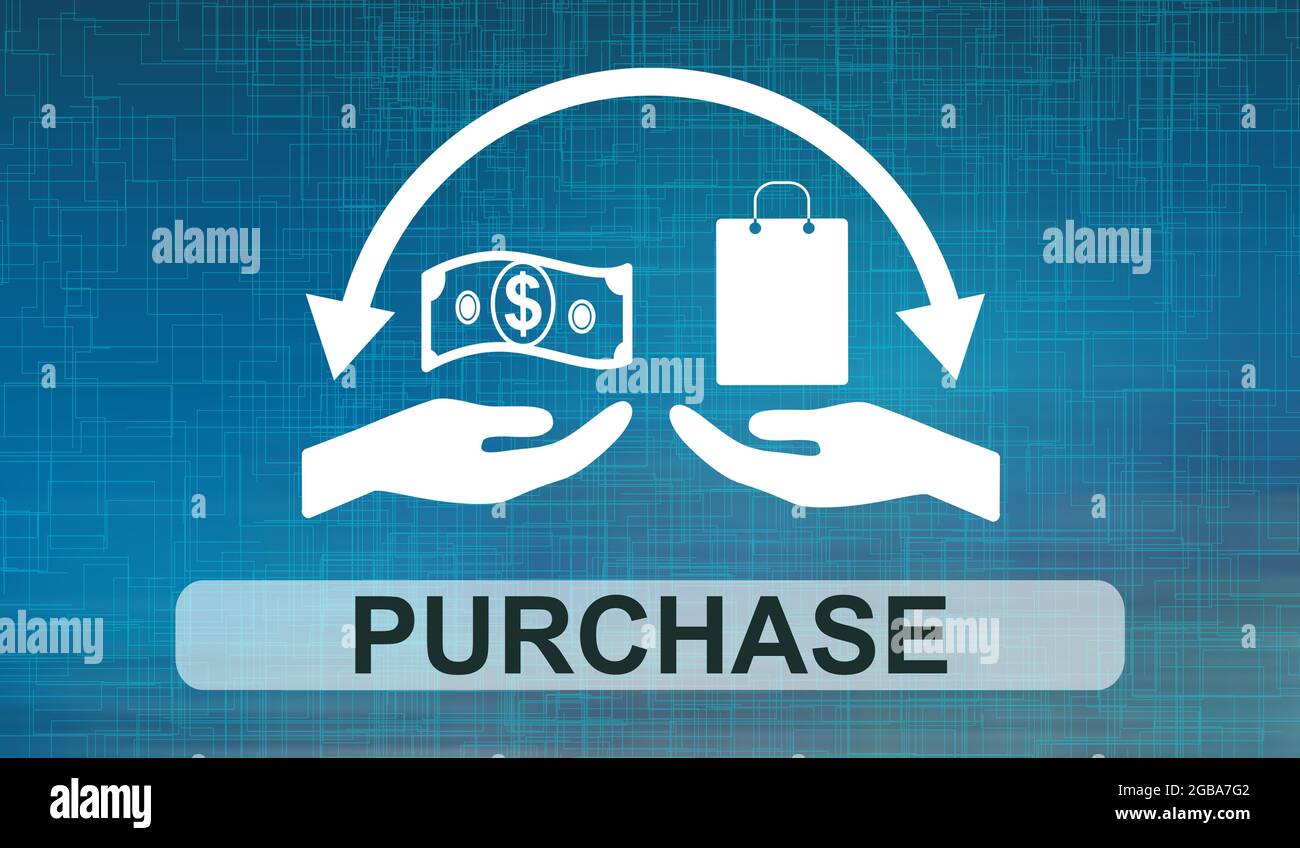 Illustration of a purchase concept Stock Photo - Alamy