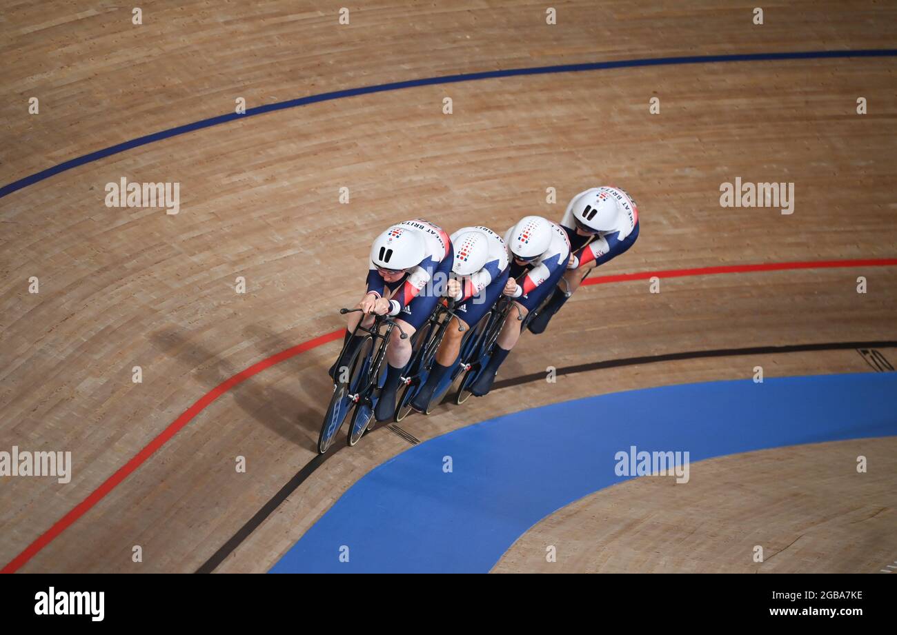 Izu, Japan. 03rd Aug, 2021. Cycling/Track: Olympics, preliminaries ...