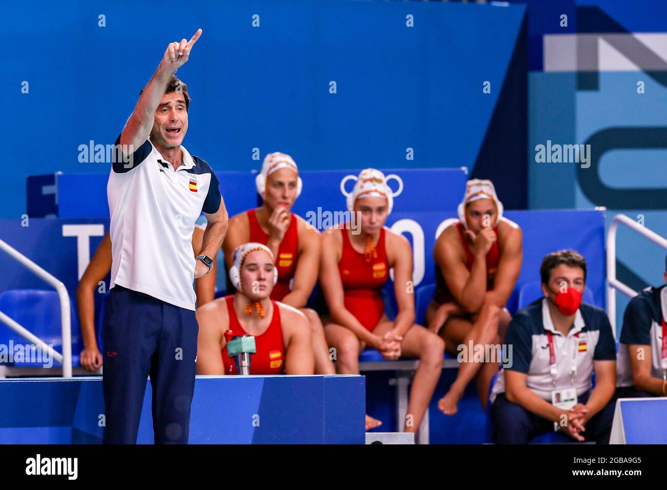 TOKYO, JAPAN - AUGUST 3: head coach Miki Oca of Spain during the Tokyo ...