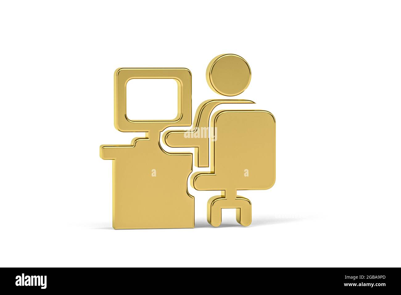 Golden 3d office worker hi-res stock photography and images - Alamy