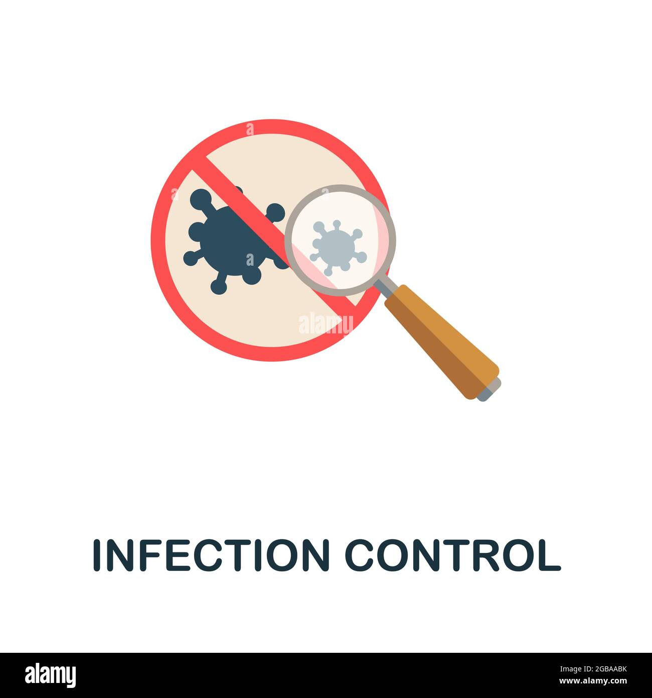 Infection Control flat icon. Colored sign from antibiotic resistance ...