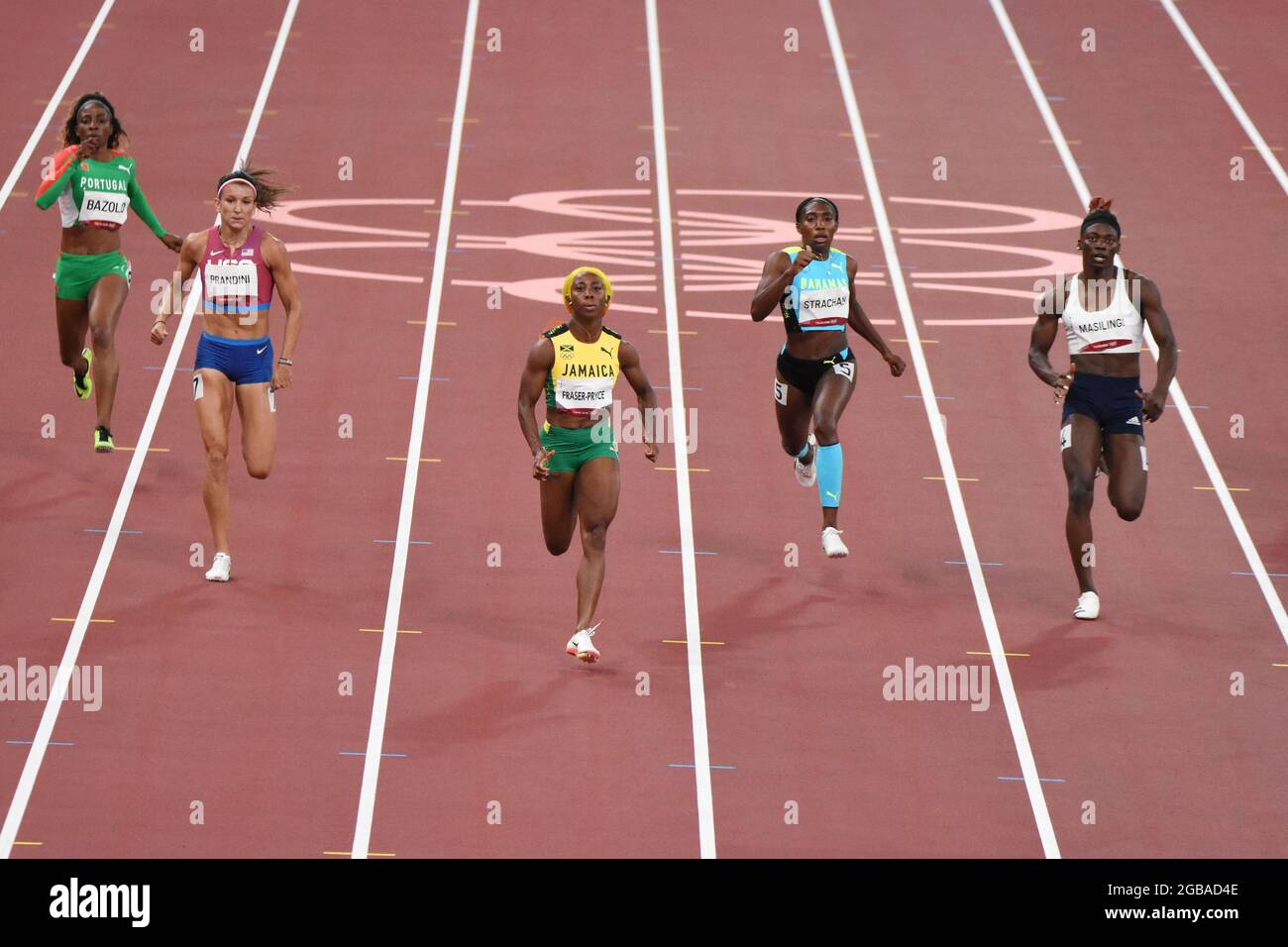 Lorene Dorcas Bazolo (POR), Jenna Prandini (USA), Shelly-Ann Fraser ...