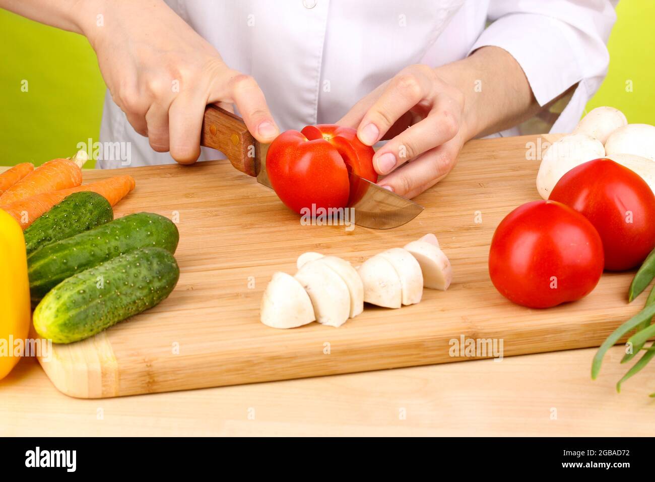Chopping food ingredients Stock Photo - Alamy