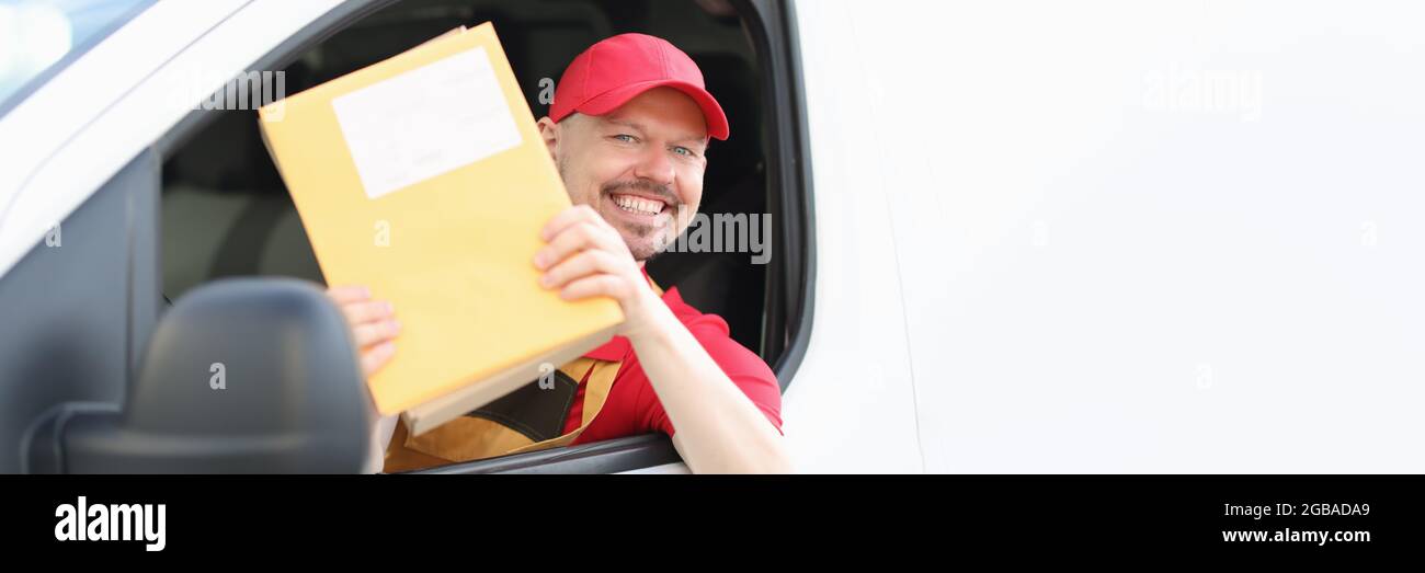 Smiling truck driver wearing hi-res stock photography and images - Alamy