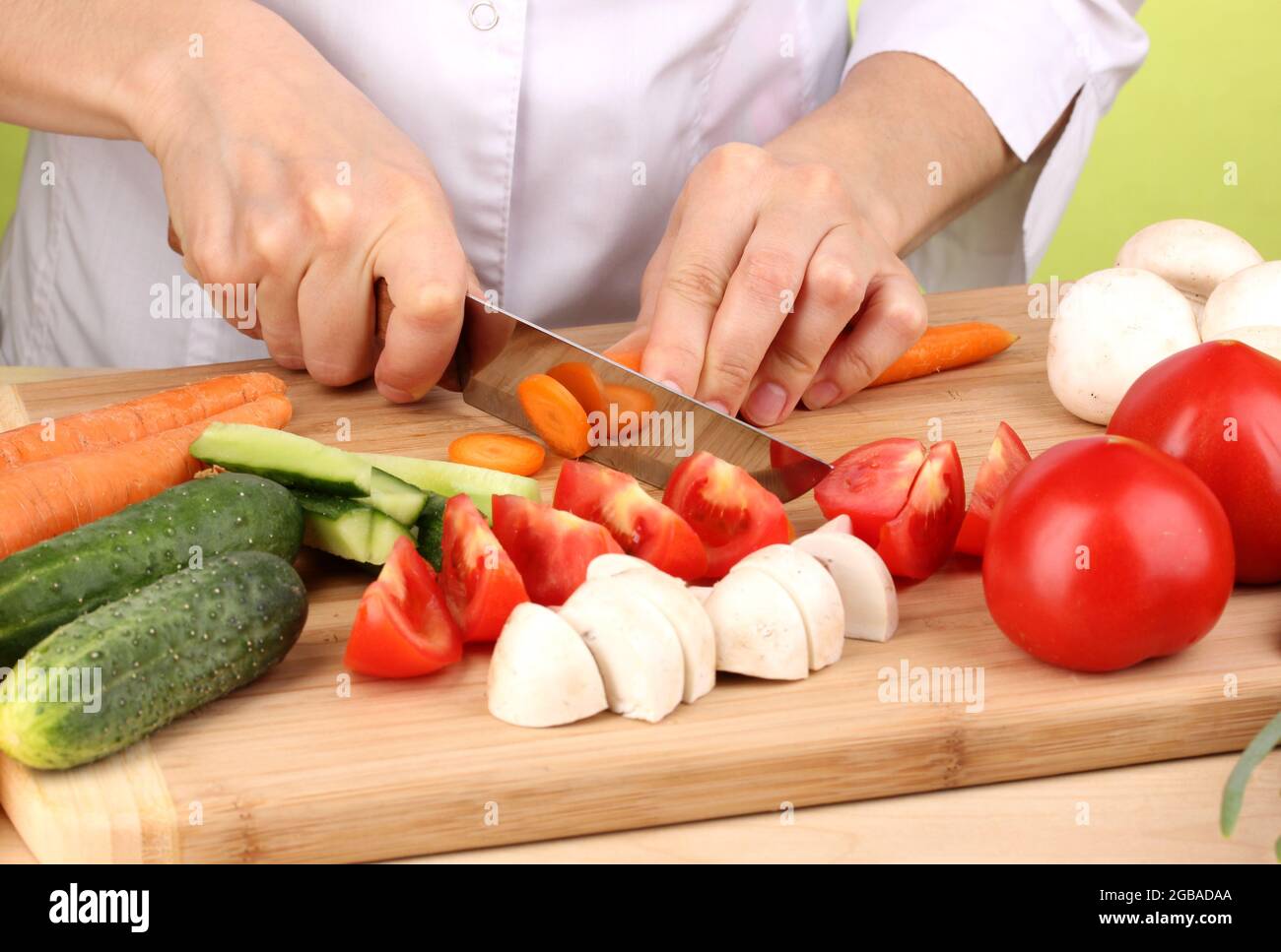 Chopping food ingredients Stock Photo - Alamy