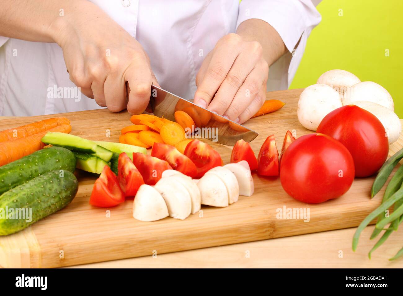 Chopping food ingredients Stock Photo - Alamy