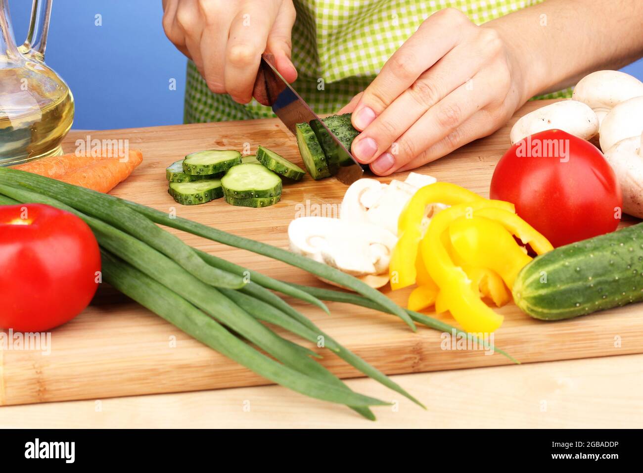 Chopping food ingredients Stock Photo - Alamy