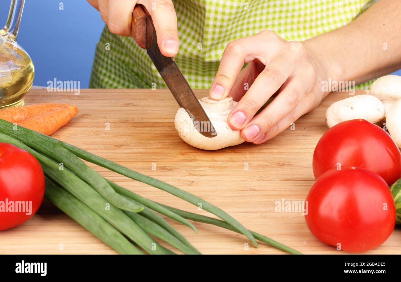 Chopping food ingredients Stock Photo - Alamy