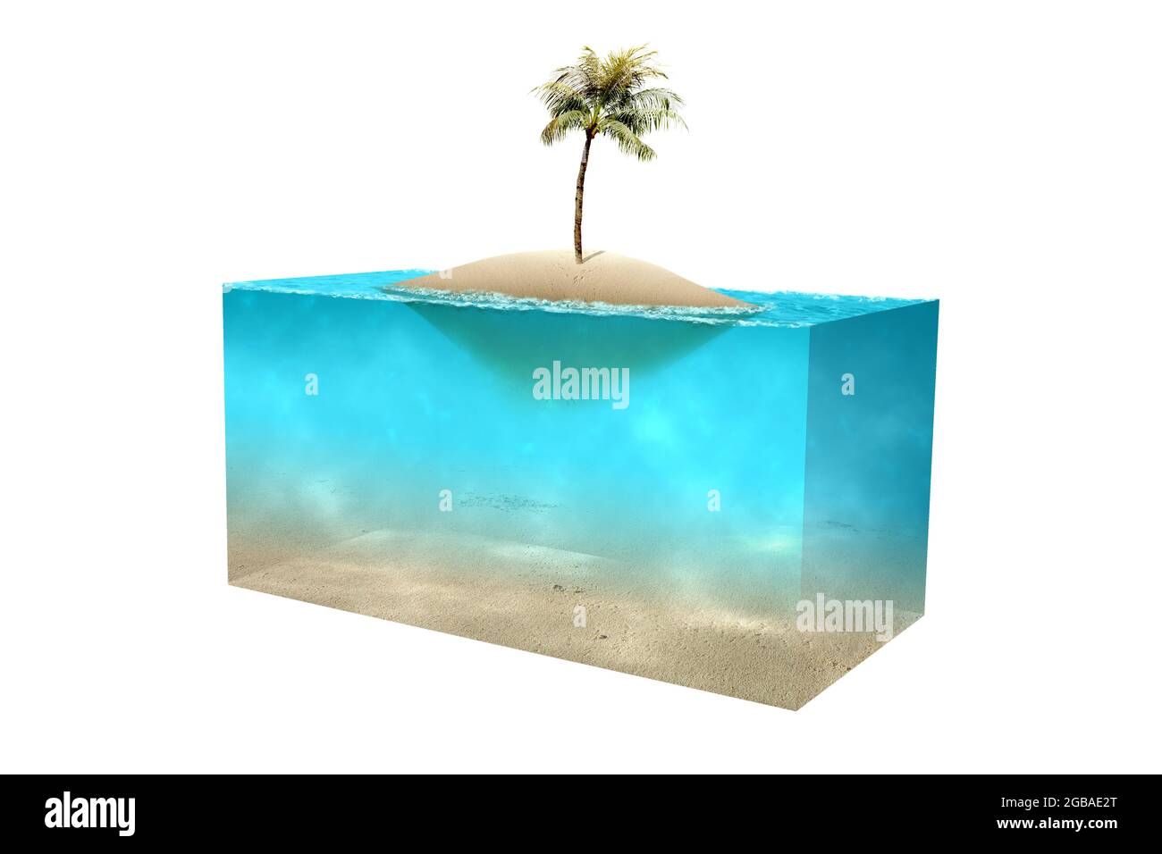 Deep blue sea island Cut Out Stock Images & Pictures - Alamy
