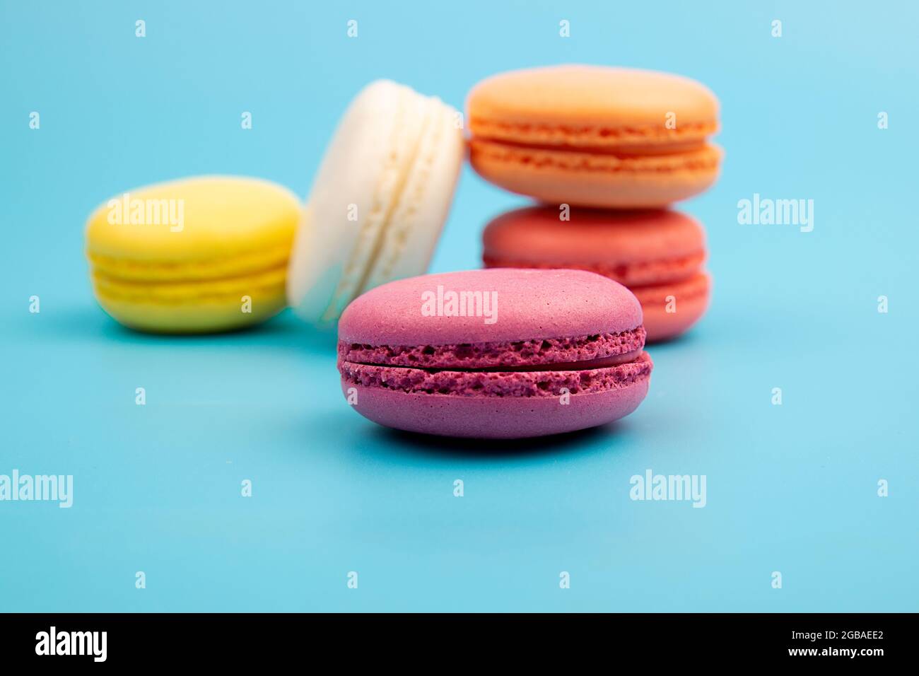 Fresh Macaroon isolated on a white background Stock Photo - Alamy