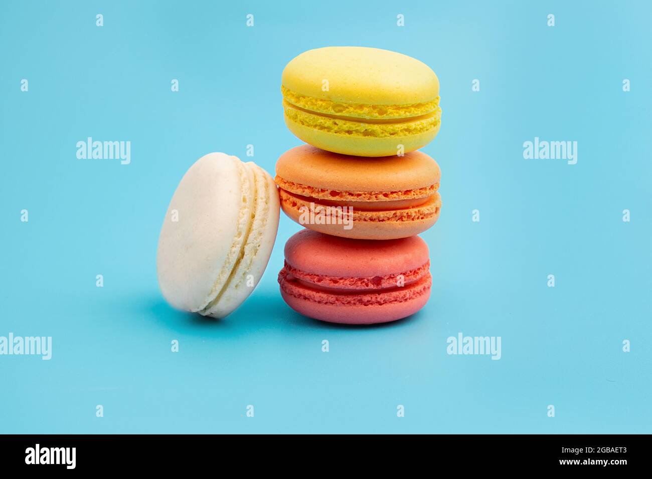 Fresh Macaroon isolated on a white background Stock Photo - Alamy