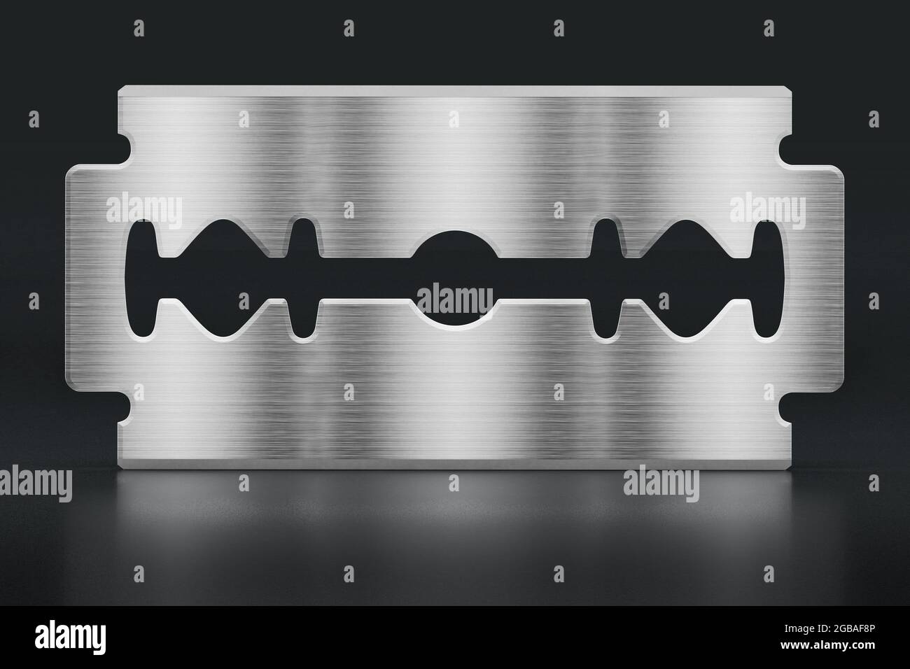 Razor blade isolated on black background. 3D illustration Stock Photo ...