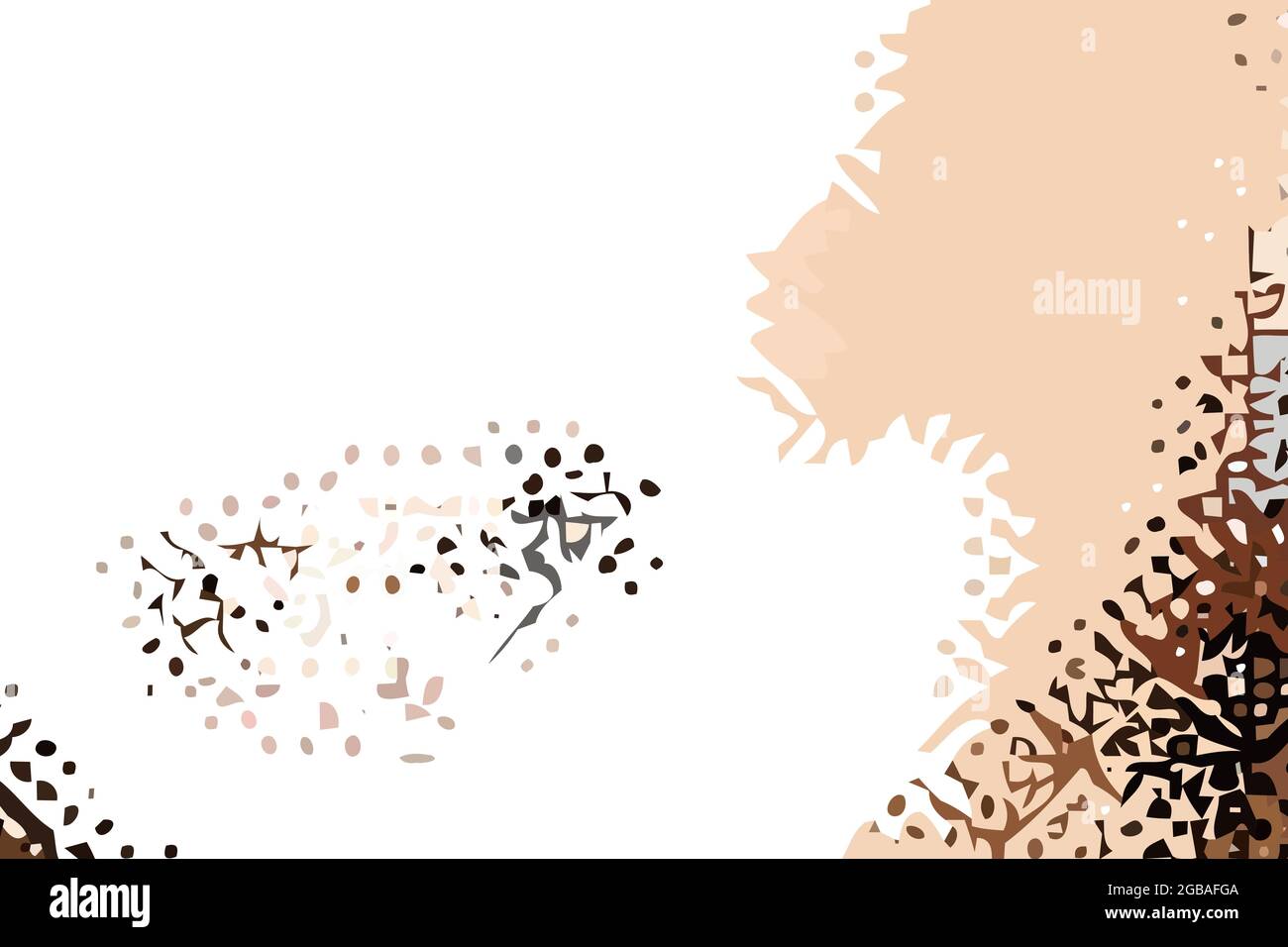 Brown and white background. Abstract vector. Modern geometric design ...
