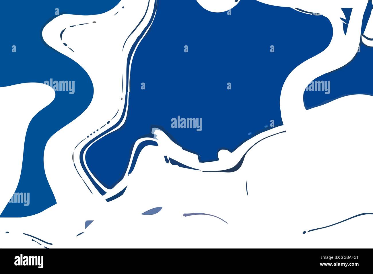 Blue and white background. Abstract vector. Moving waves design. Fluid ...