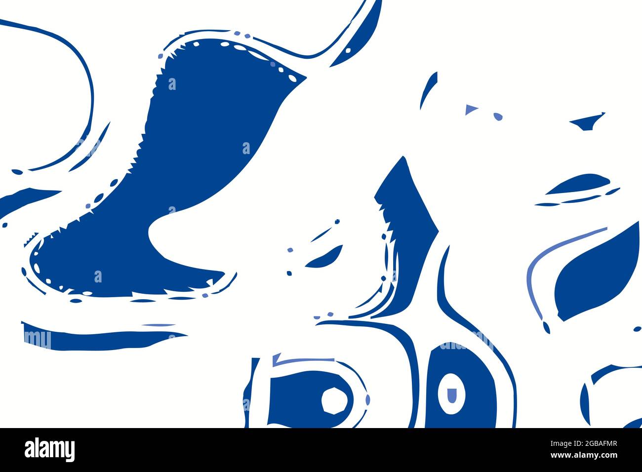 Blue and white background. Abstract vector. Moving waves design. Fluid ...