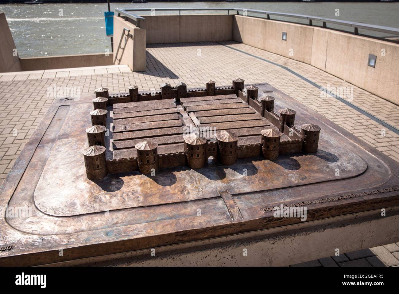 model of the Late Roman fort Divitia on Kennedy-Ufer in the district ...