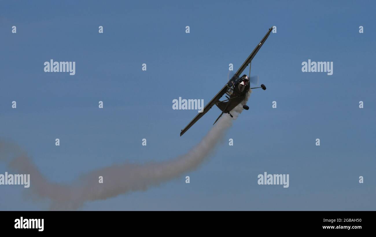 Ferrara Italy JUNE, 27, 2021 Vietnam war airplane. Cessna L-19 O-1 Bird ...