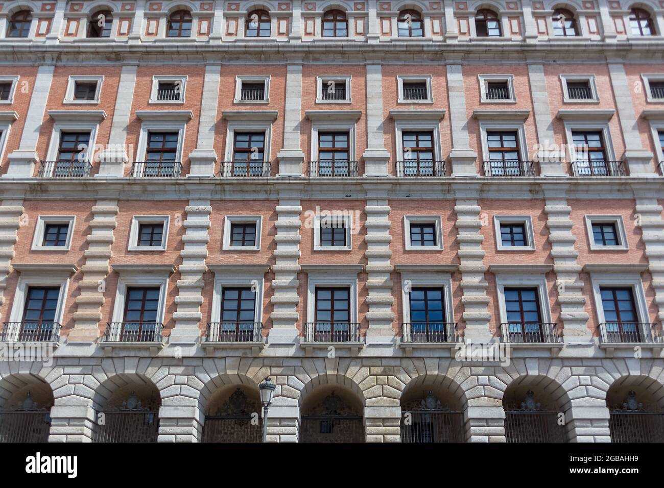 Pattern facade windows and balconies view at the neoclassic military ...