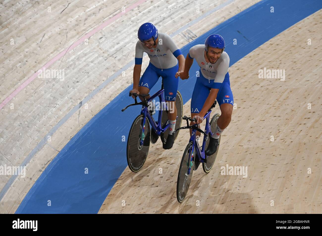 Izu, Japan. 03rd Aug, 2021. Cycling/Track: Olympics, preliminaries ...