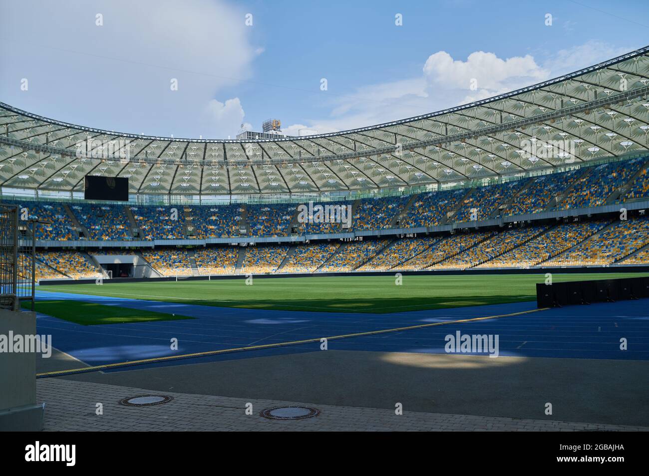 KYIV, UKRAINE - JULY 17, 2021: NSC Olympic. The football stadium Stock ...