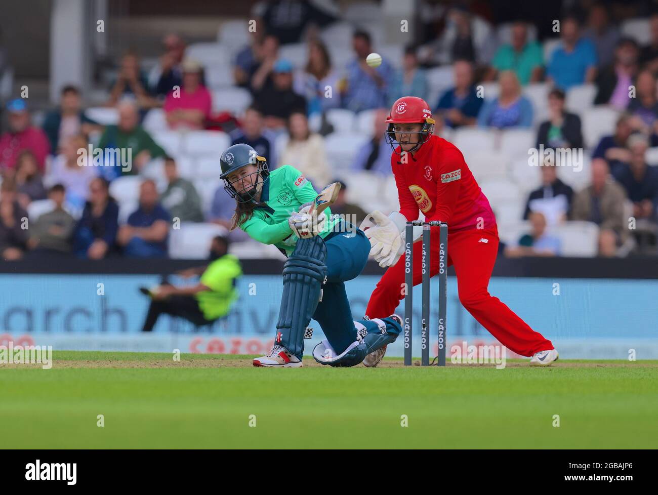 2 August, 2021. London, UK. Sarah Bryce of The Oval Invincibles batting ...