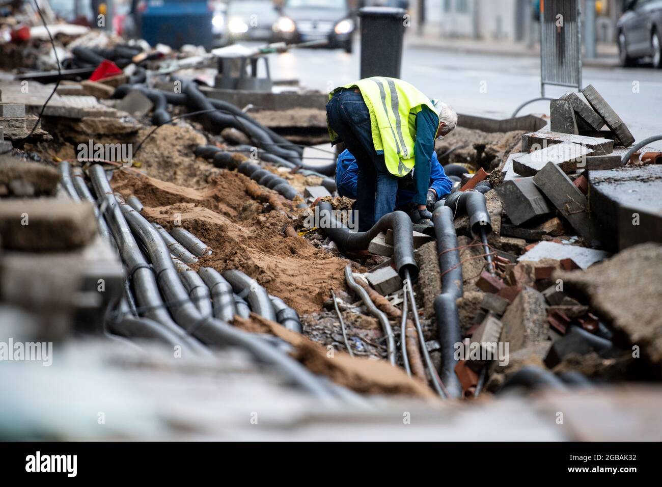 Downed power lines hi-res stock photography and images - Alamy