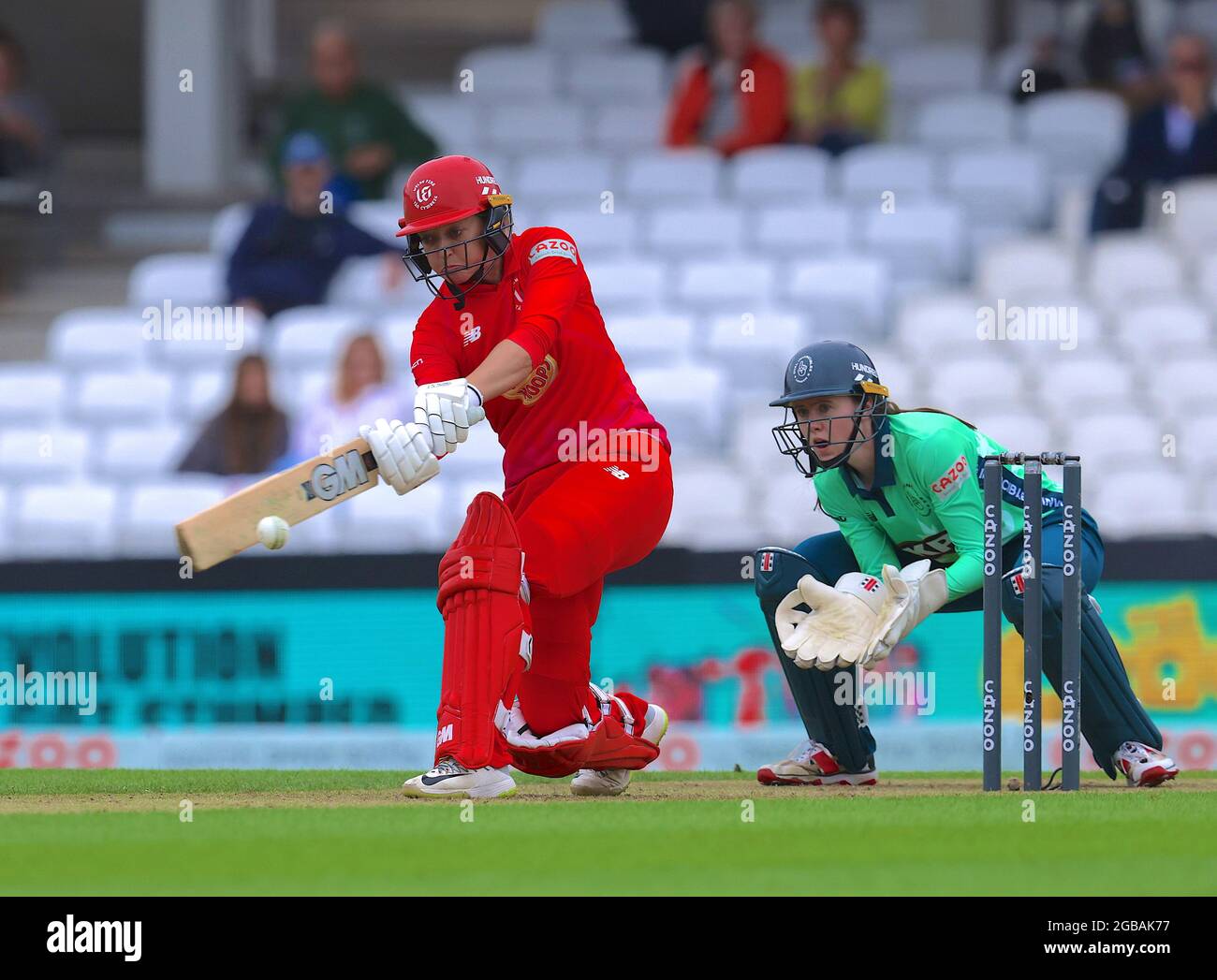 2 August, 2021. London, UK. Sarah Taylor of the Welsh Fire batting as ...