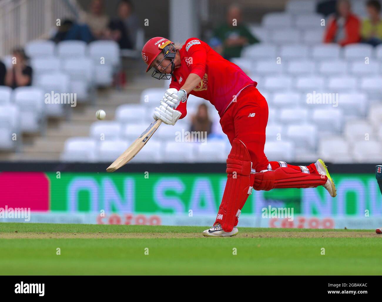 2 August, 2021. London, UK. Sarah Taylor of the Welsh Fire batting as ...