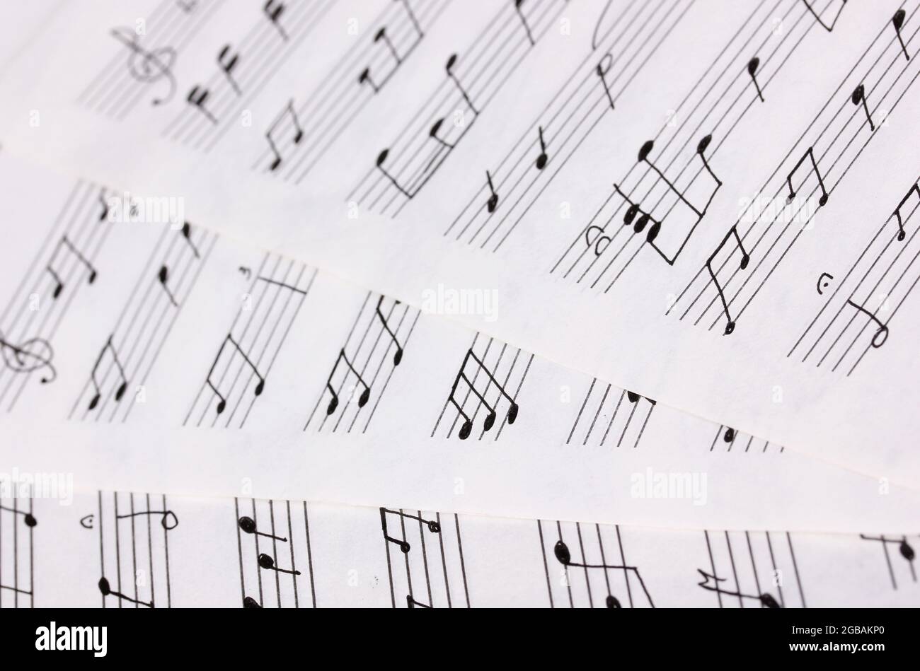 Musical notes close-up Stock Photo - Alamy