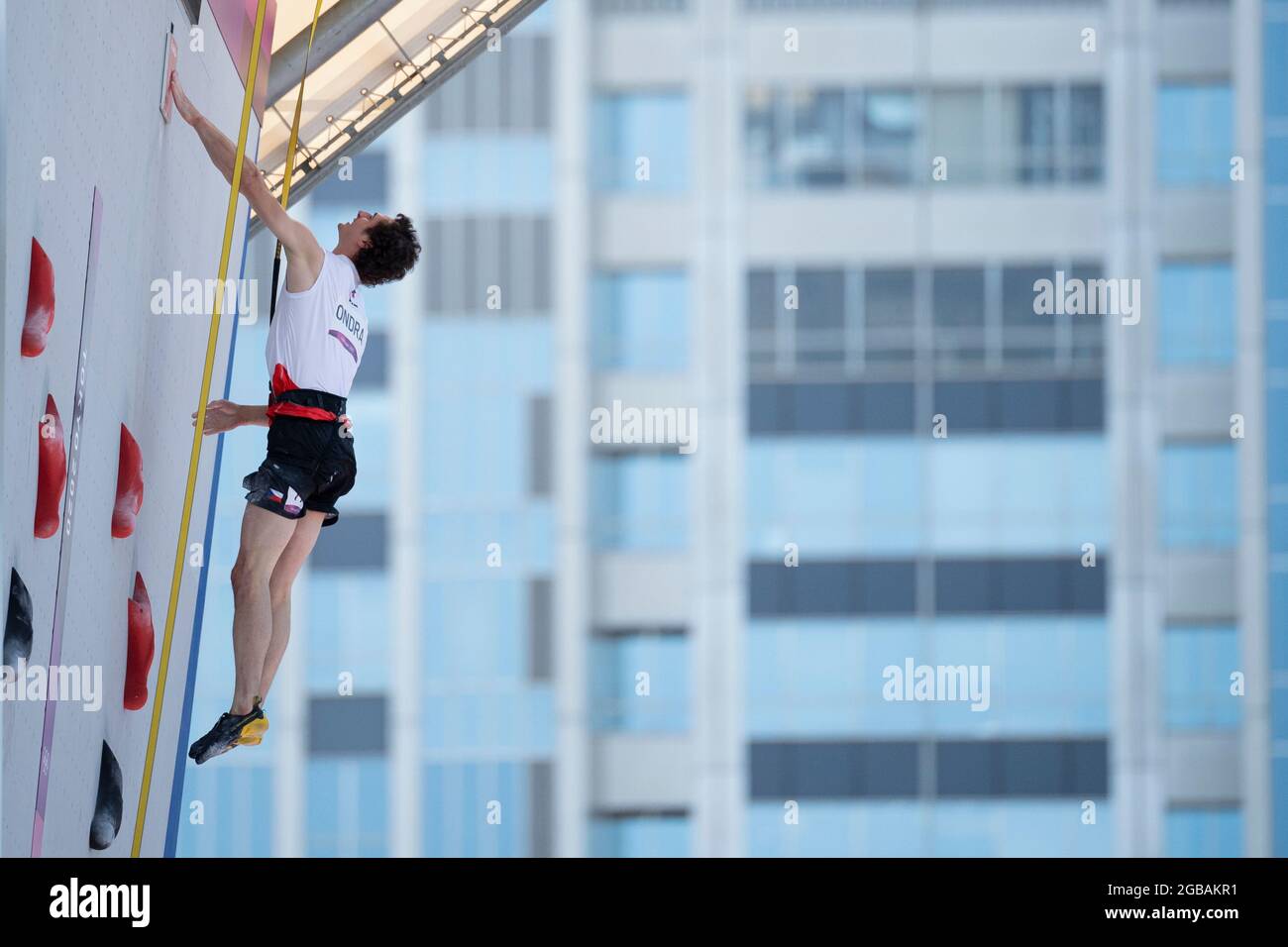 Tokyo, Japan. 03rd Aug, 2021. Czech climber Adam Ondra attends ...