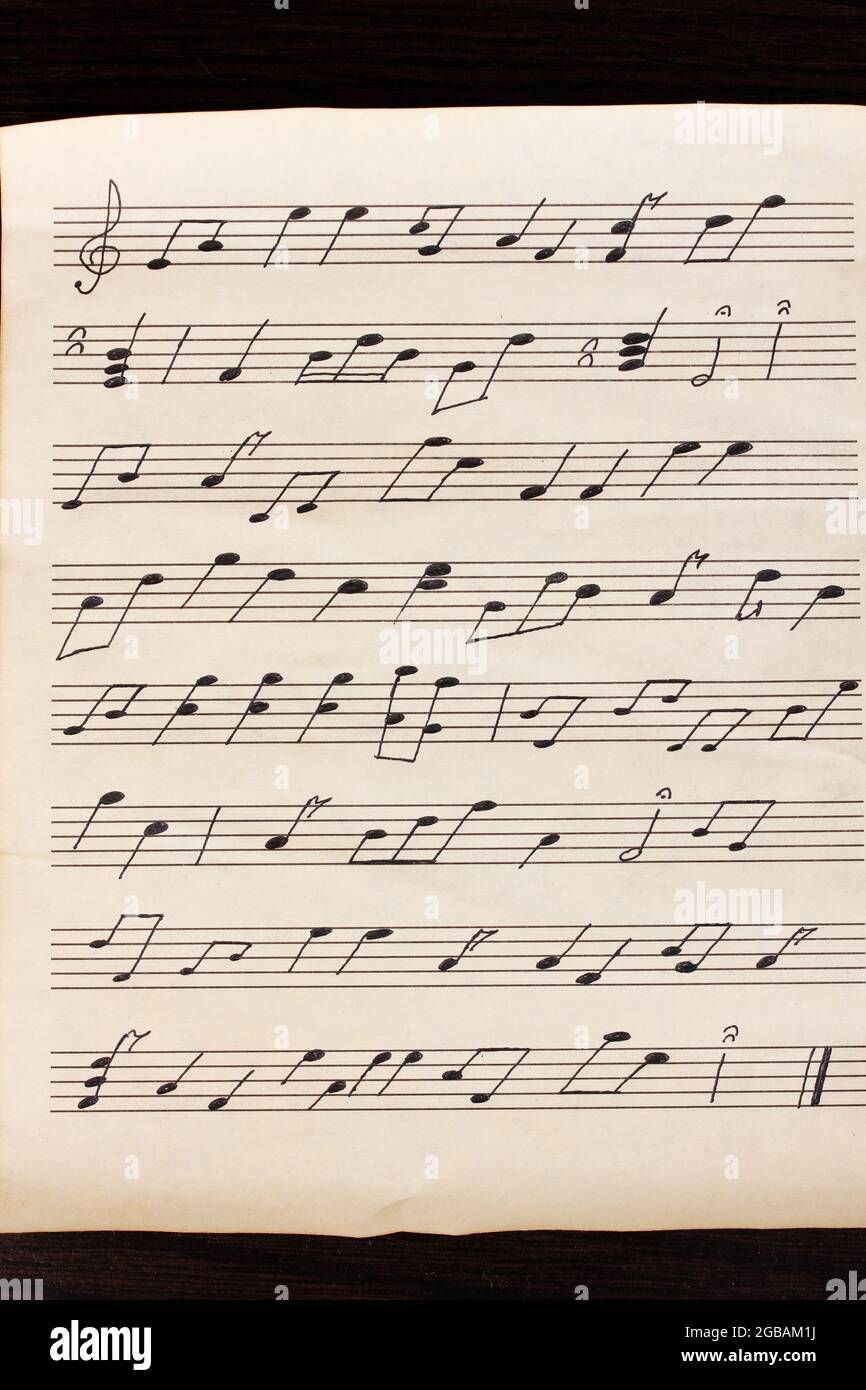 Musical notes close-up Stock Photo - Alamy