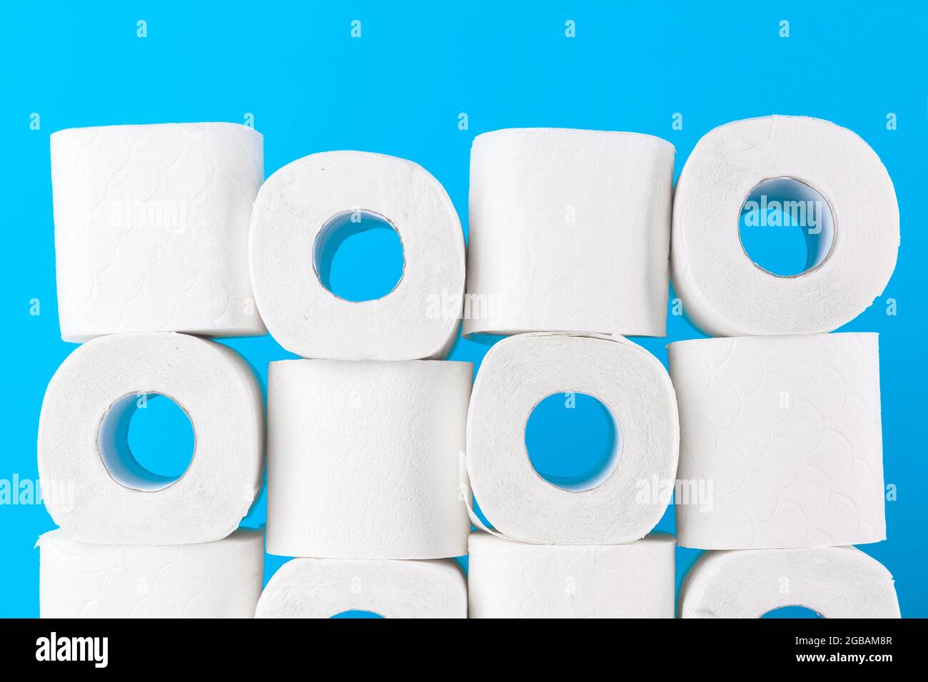 Simple toilet paper, close up side view Stock Photo - Alamy