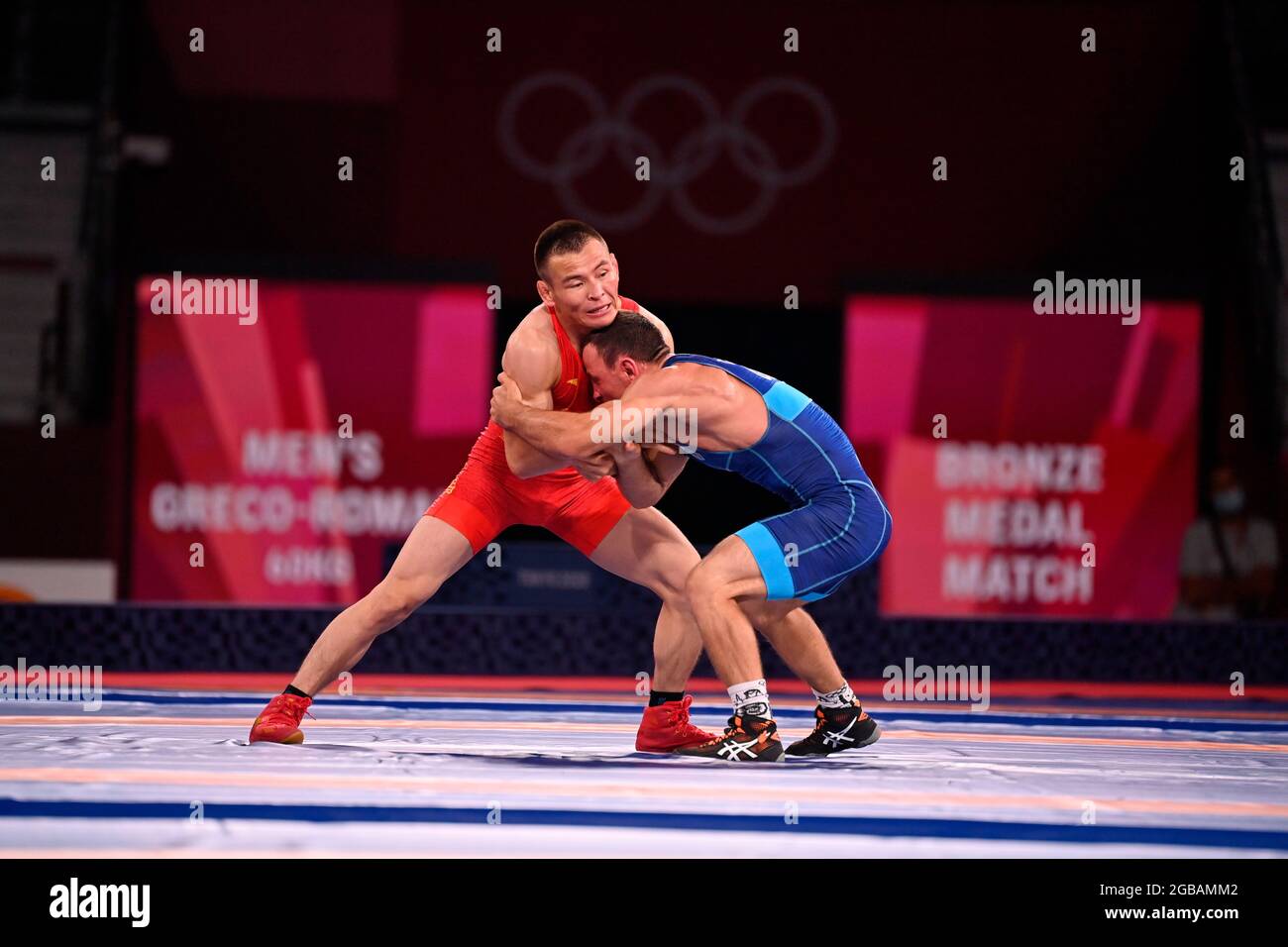 Lenur TEMIROV (UKR), right, versus vs. WALIHAN Sailike (CHN), left, 3rd ...