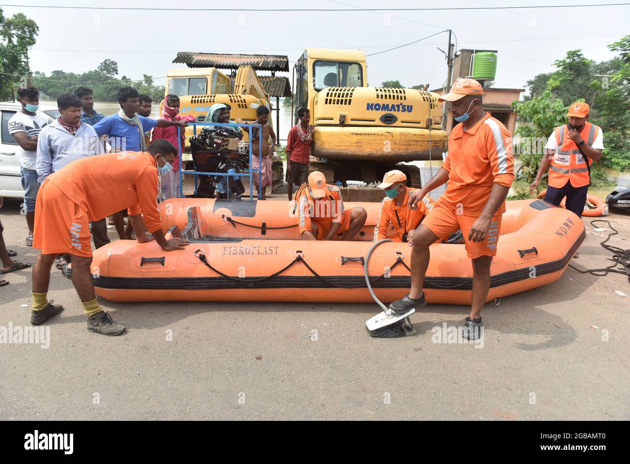 People use boat to commute in the Ghatal area of Paschim Medinipur ...