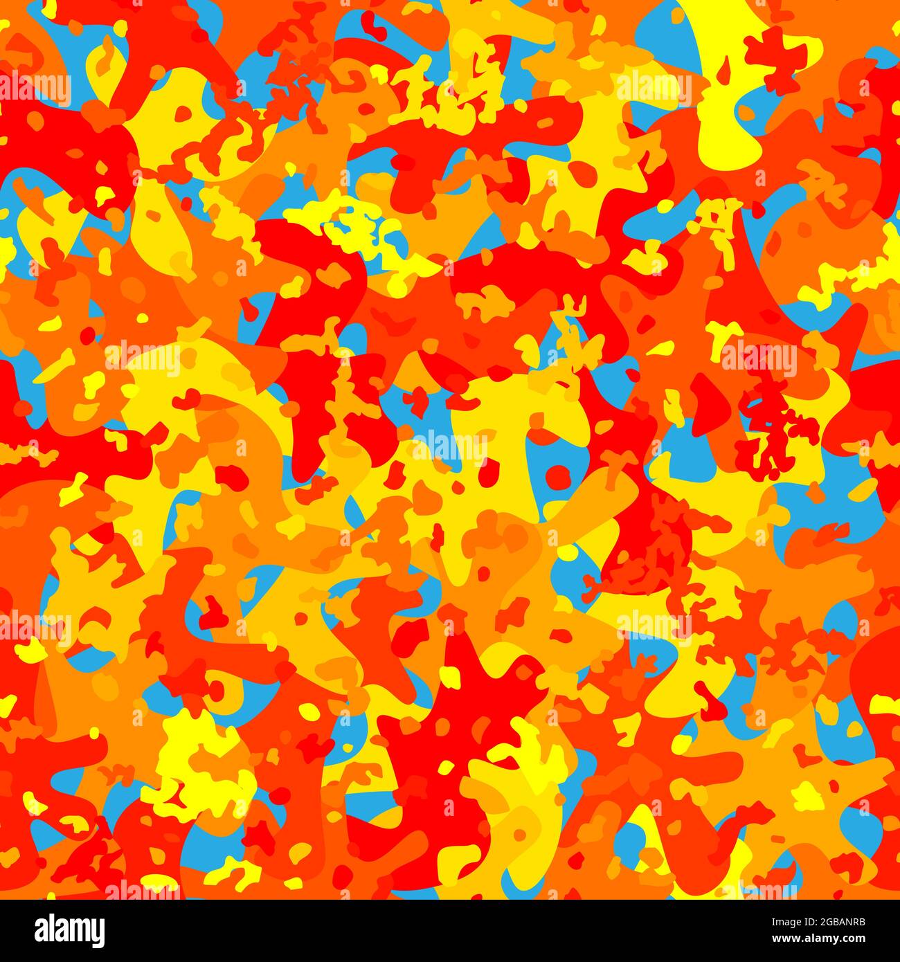 Fire exploding flame. Camouflage seamless pattern. Vector illustration ...