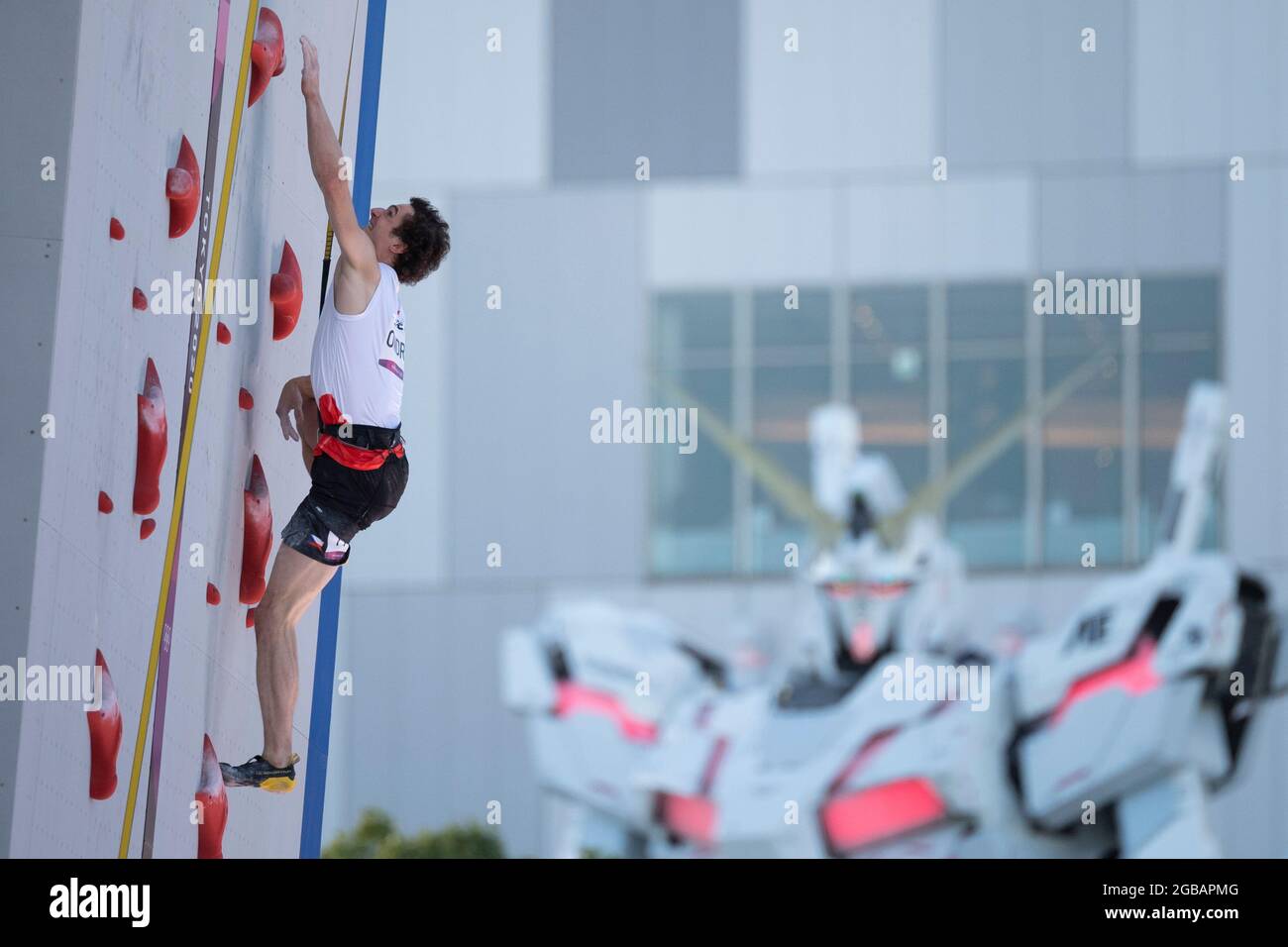 Czech climber Adam Ondra attends bouldering qualification during the ...