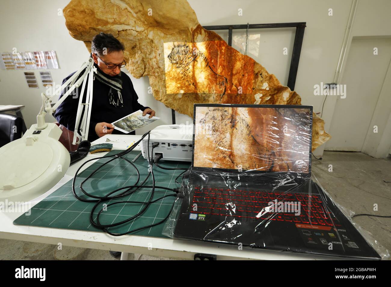 The Prehistorian and Plastician Alain Dalis is responsible for ...