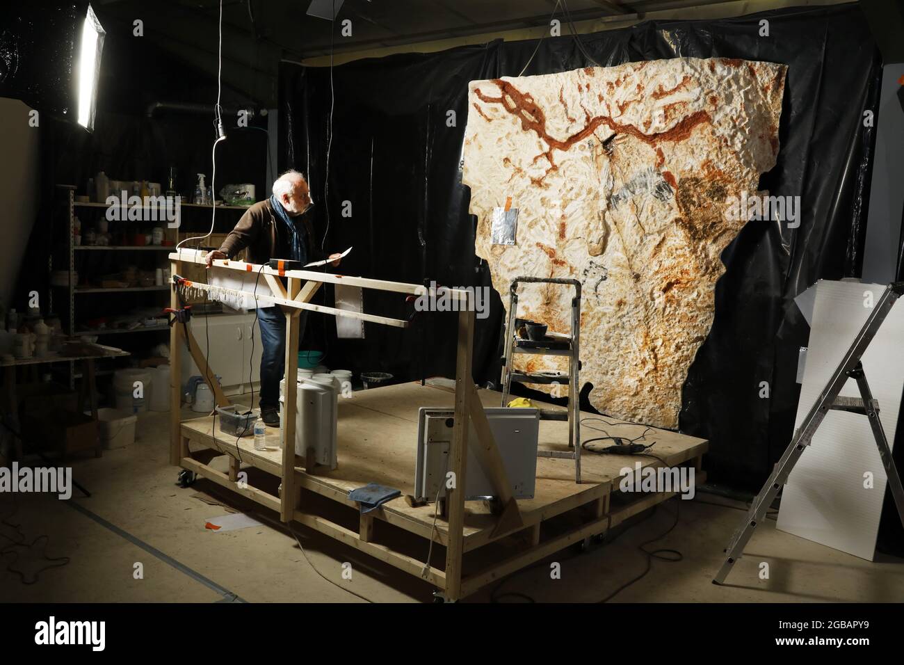 The Prehistorian and Plastician Gilles Tosello is responsible for ...